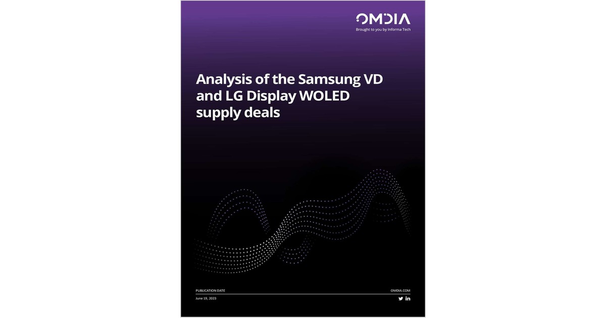 Analysis of the Samsung VD and LG Display WOLED supply deals, Free ...