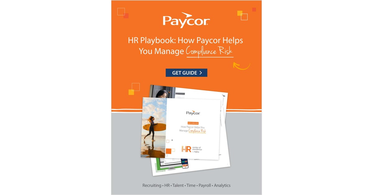 HR Playbook: How Paycor Helps You Manage Compliance Risk Free Guide