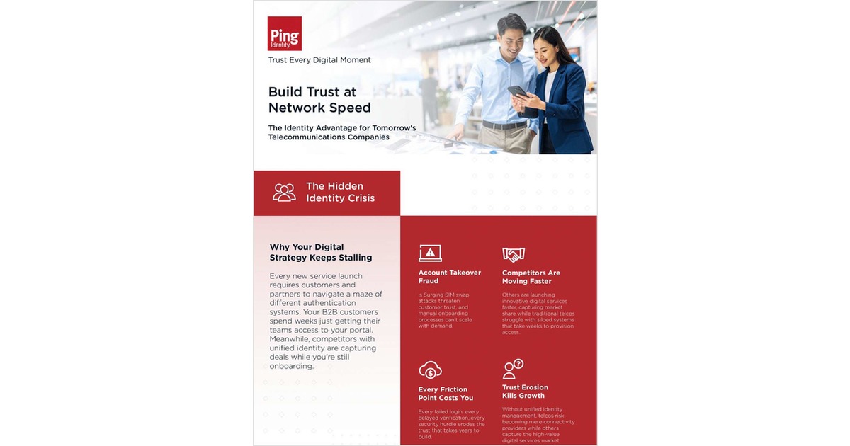 Build Trust at Network Speed, Free Ping Identity White Paper