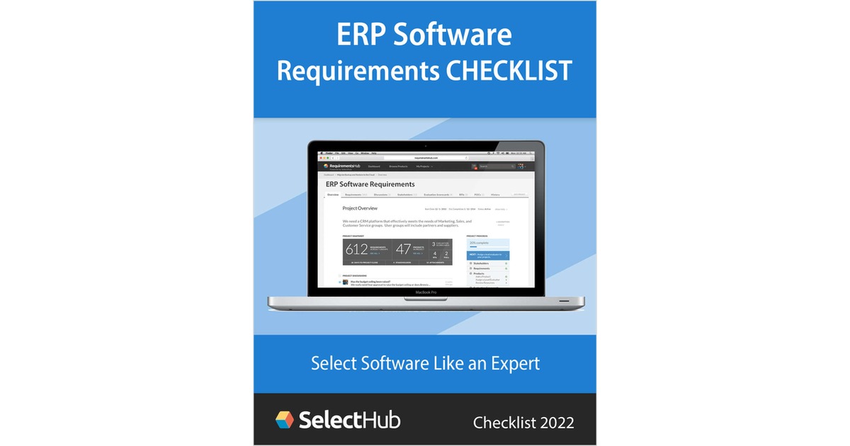 ERP Software Requirements Checklist for 2022, Free SelectHub Checklist