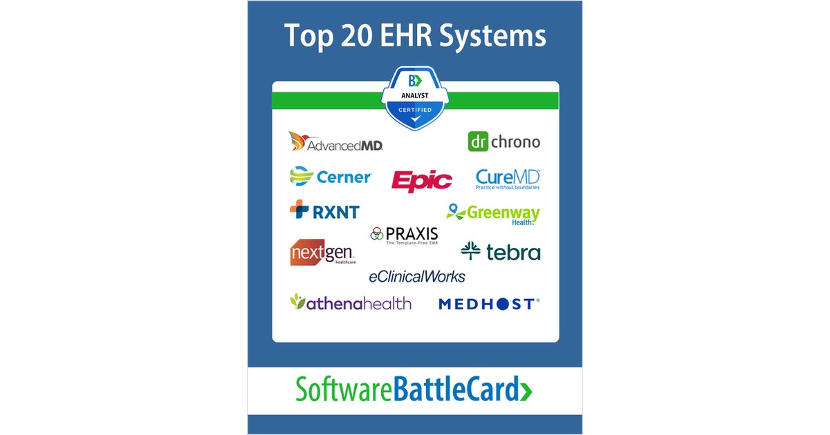 Top 20 EHR Systems BattleCard 2024: Epic Systems EHR vs. Alternatives ...