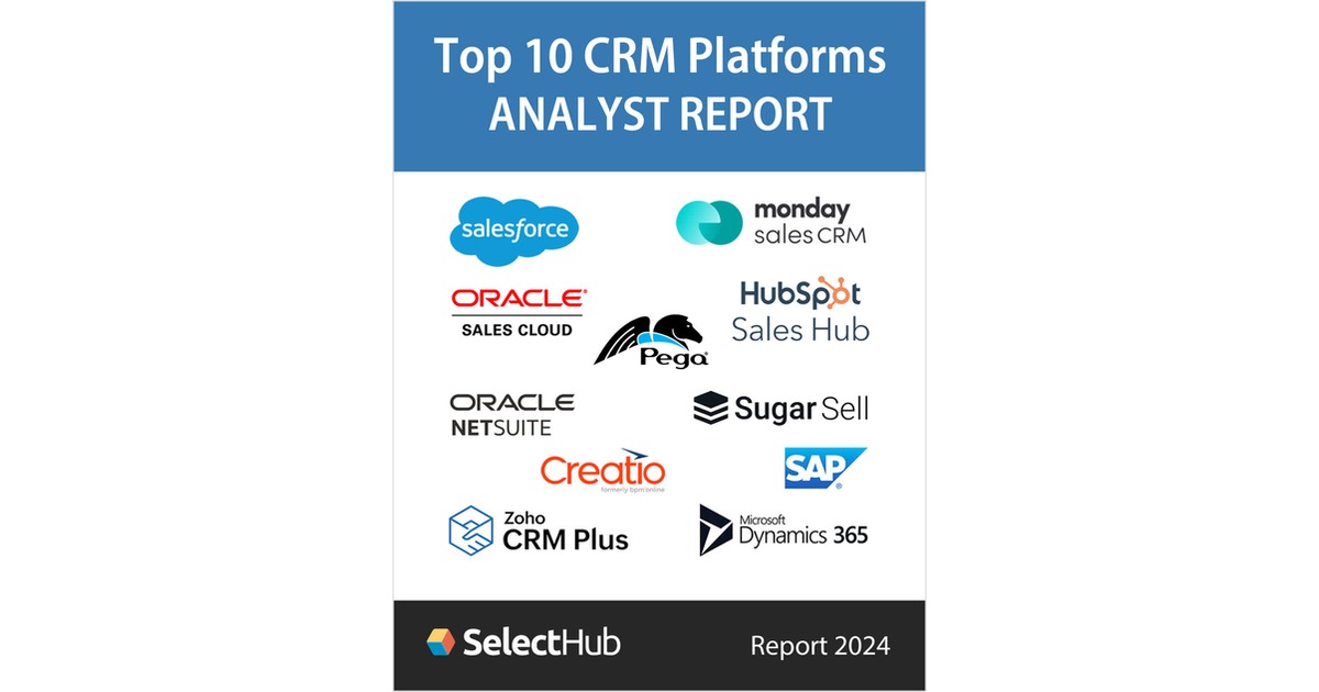 Top 10 CRM Software Platforms 2024--Free Analyst Report, Free SelectHub ...