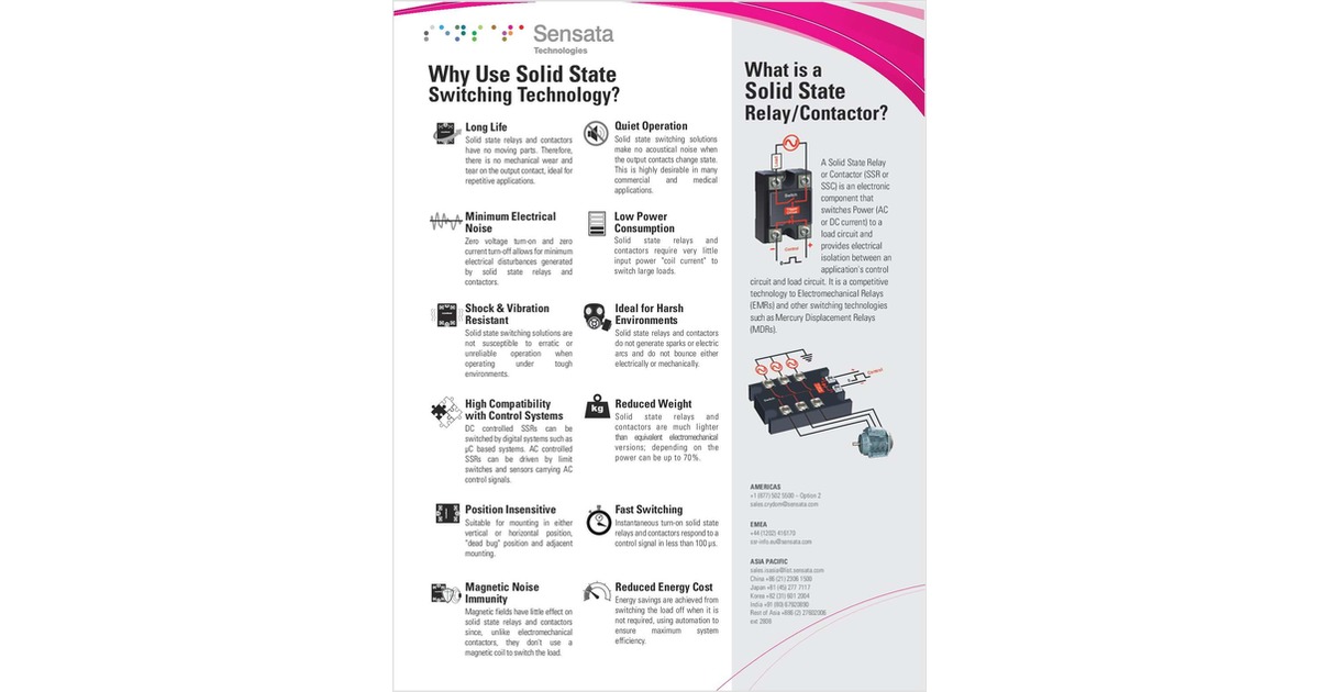 Why Use Solid State Switching Technology?, Free Sensata Technologies Guide