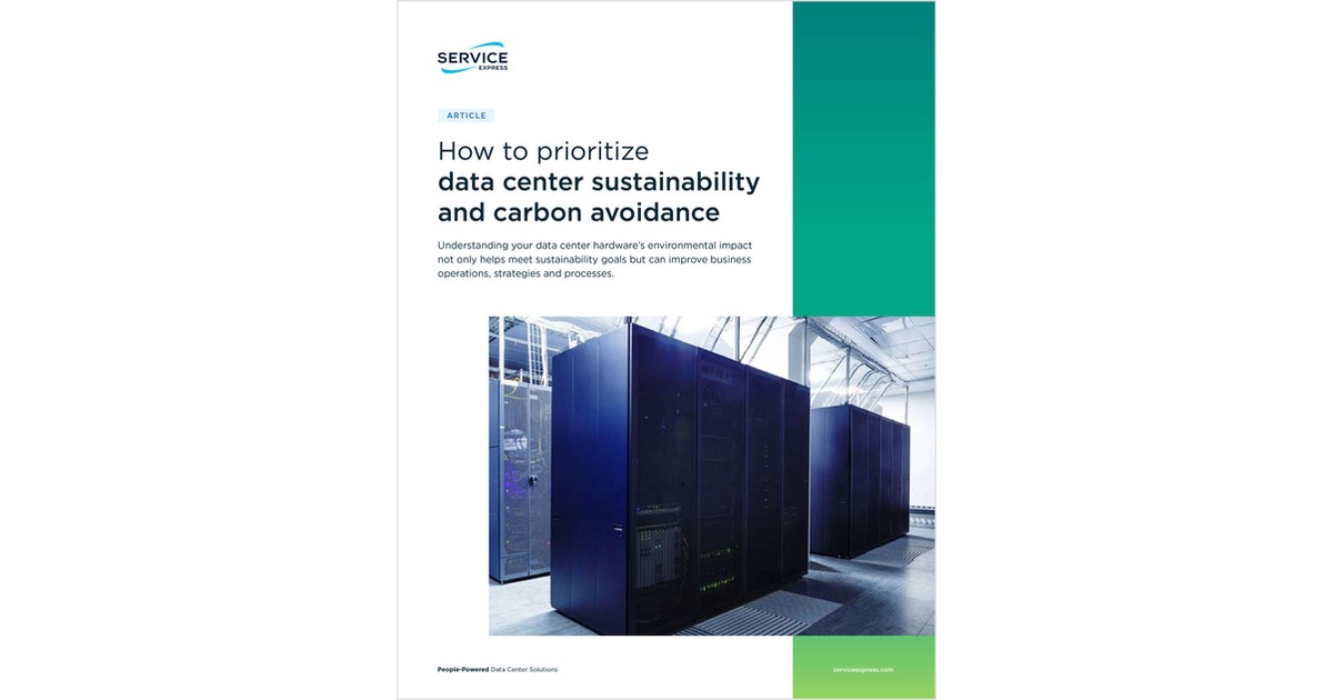 How to prioritize data center sustainability and carbon avoidance Free ...