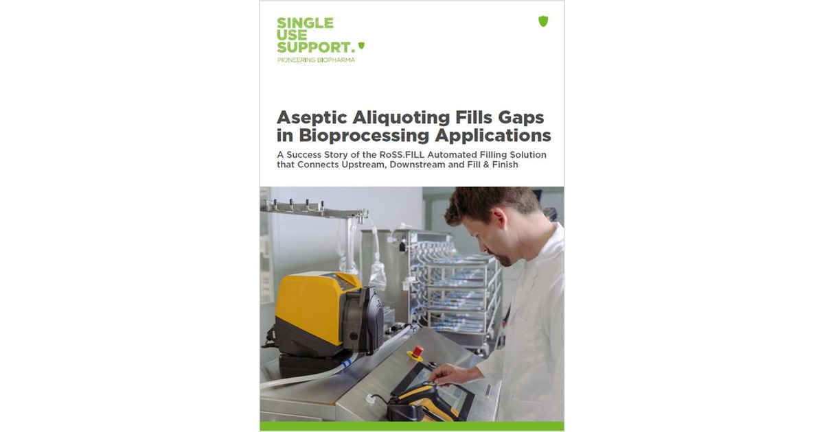 Aseptic Aliquoting in Bioprocessing Applications - A Success Story Free ...
