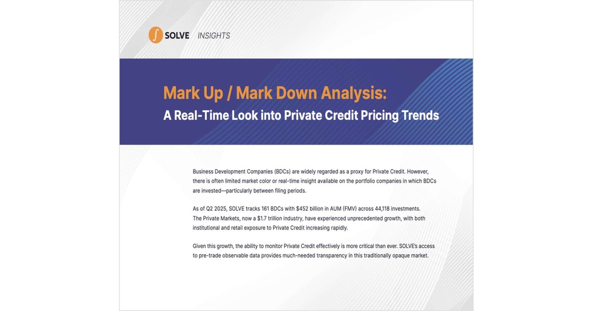 Mark Up / Mark Down Analysis: A Real-Time Look into Private Credit ...
