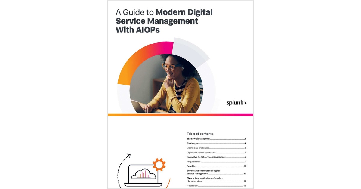 A Guide to Modern Digital Service Management With AIOPs, Free Splunk eBook