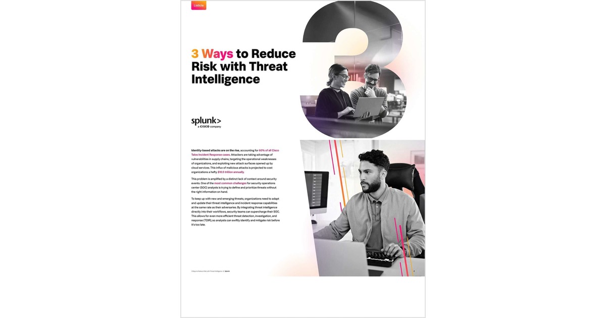 3 Ways to Reduce Risk with Threat Intelligence Free White Paper