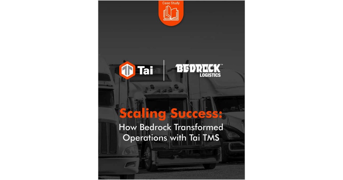 How Bedrock Transformed Operations with Tai TMS, Free Tai Software Case ...