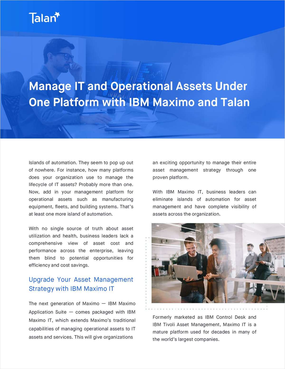Manage IT and Operational Assets Under One Platform with IBM Maximo and ...