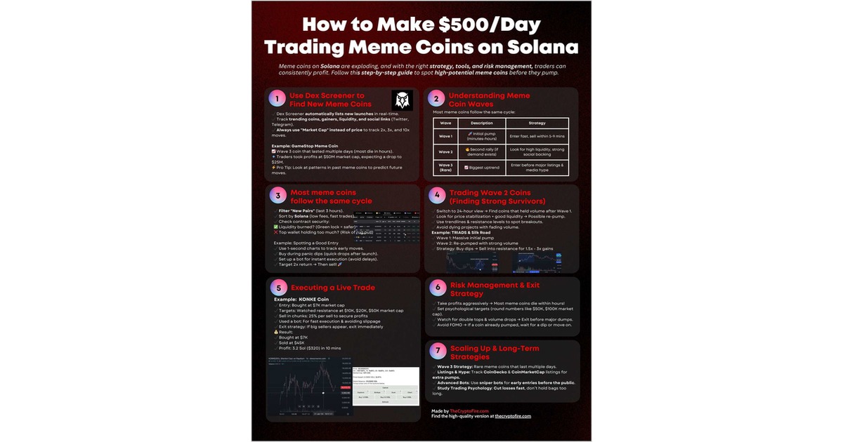 How to Make $500/Day Trading Meme Coins on Solana Free Cheat Sheet