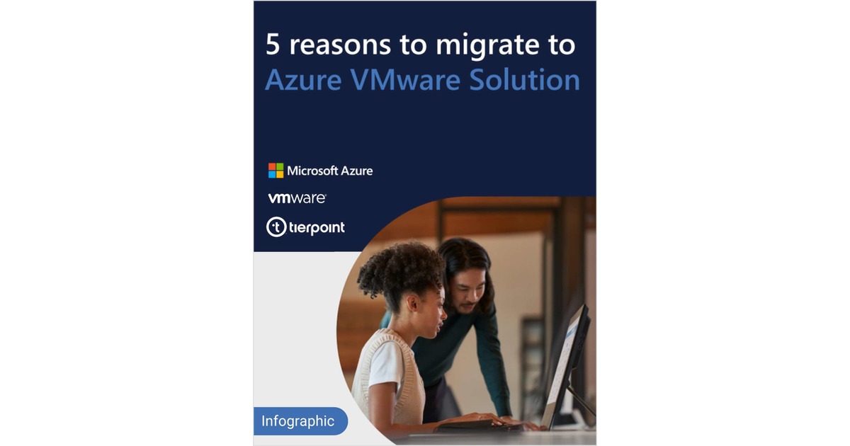 5 Reasons to Migrate to Azure VMware Solution, Free TierPoint Infographic
