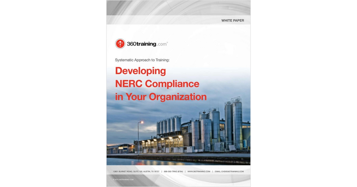 Systematic Approach to Training: Developing NERC Compliance in Your ...