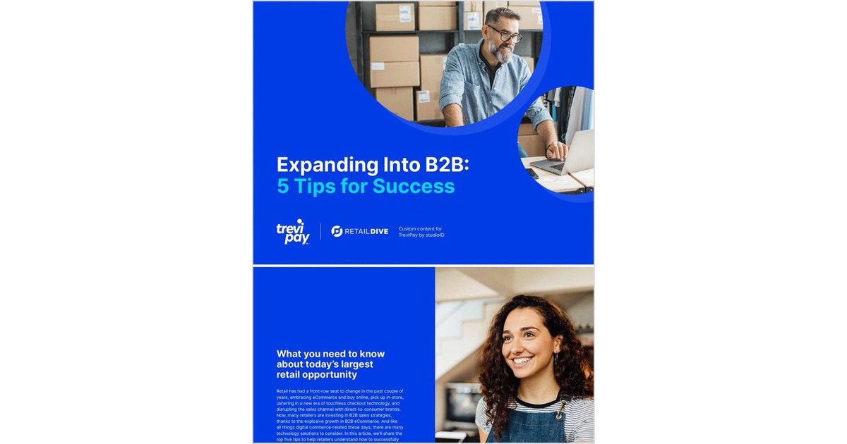 Expanding into B2B: 5 Tips for Success, Free Retail Dive's studioID and ...
