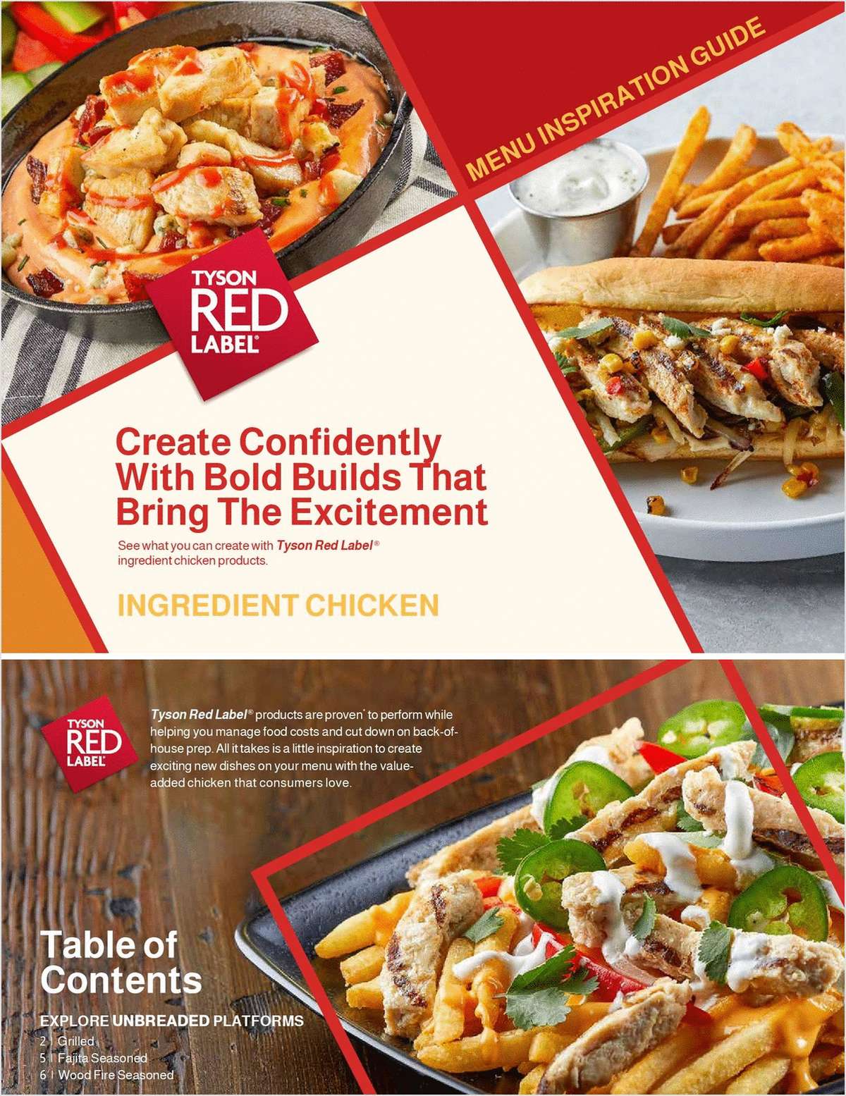 Tyson Red Label® Ingredient Chicken Menu Inspiration Guide Free eGuide