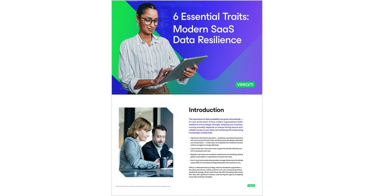 [VDC Platform] 6 Essential Traits: Modern SaaS Data Resilience, Free ...