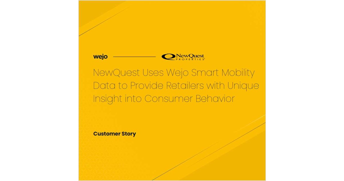 NewQuest gained unique retail consumer behavior insights with Wejo data ...